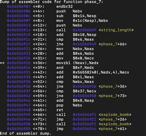 Please Help With Phase 7 Of Binary Bomb Lab The