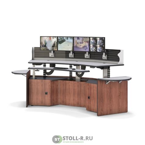 АРМ. Стол для поста охраны. Изогнутый. - Stoll-R