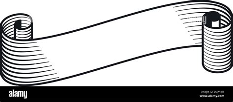 Vintage Scroll Banner Empty Hand Drawn Ribbon Stock Vector Image And Art Alamy