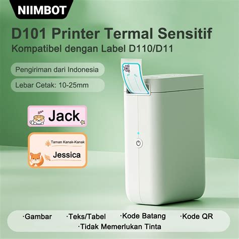 Jual Nimbot D101 Label Printer Konektivitas Nirkabel Portabel Mudah Digunakan Organisasi Kantor