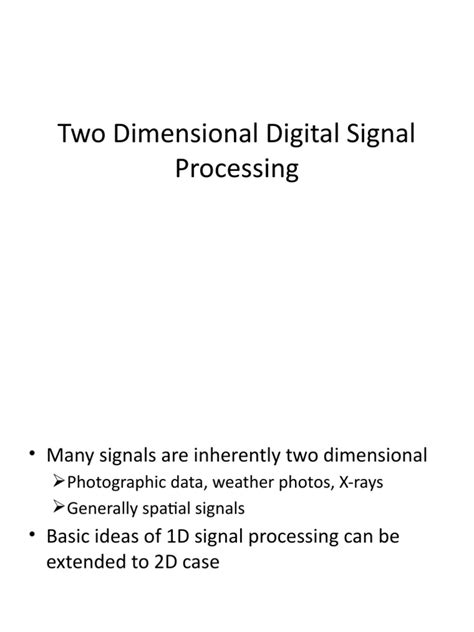Pdf Two Dimensional Digital Signal Processing Dokumen Tips