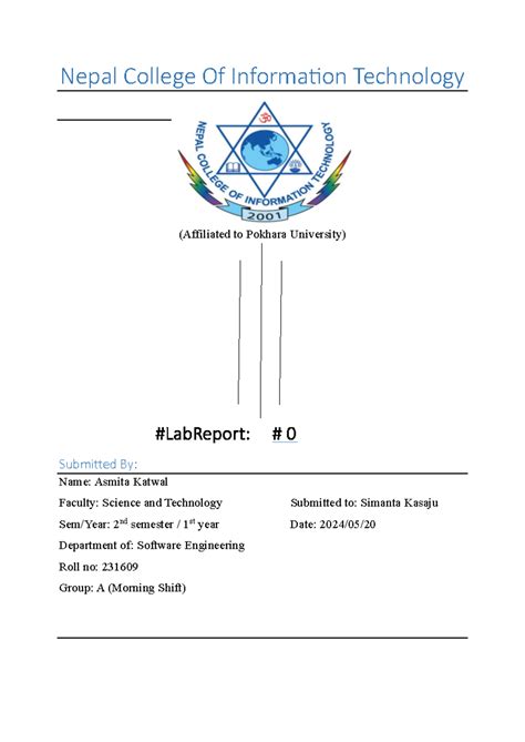 Labreport Notes Nepal College Of Information Technology Affiliated To Pokhara University