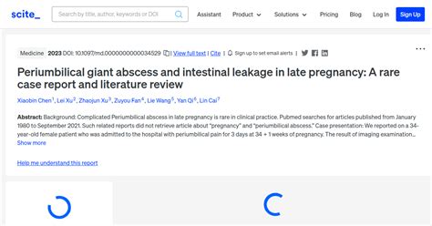Periumbilical Giant Abscess And Intestinal Leakage In Late Pregnancy A