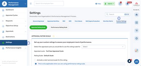 How To Setup Performance Rating Scale