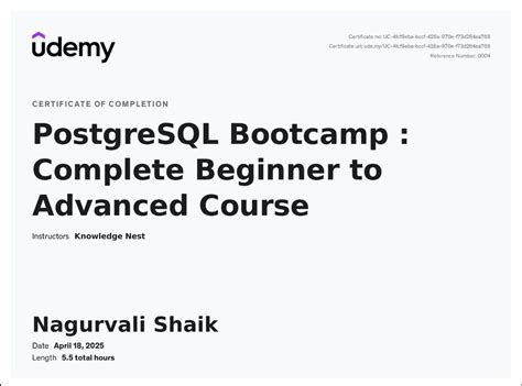 Postgresql Sql Database Learningjourney Udemy Backenddevelopment