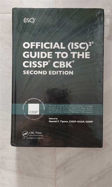 Official Isc 2 Guide To Cissp Cbk Hobbies And Toys Books And Magazines Official Isc 2 Guide To Cissp Cbk Hobbies And Toys Books And Magazines