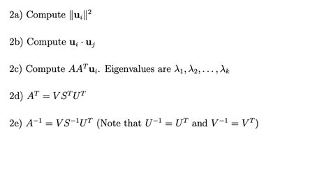 Solved Problem 2 Suppose That A Is Mxn Matrix With Rank K