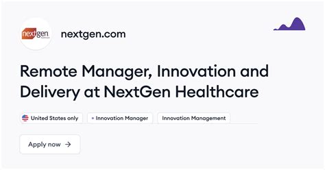Nextgen Healthcare Hiring Manager Innovation And Delivery • Remote Work From Home Himalayas