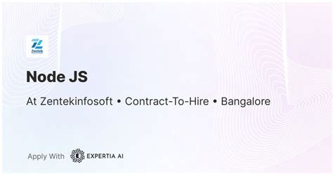 Node Js Job Bangalore Senior