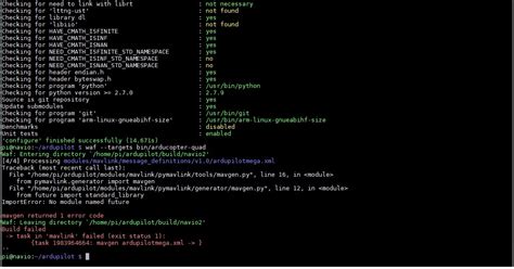 Error In Apm Building From Sources Flight Stack Emlid Community Forum