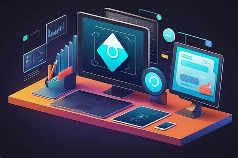 Premium Photo Crossplatform Software Concept Illustration