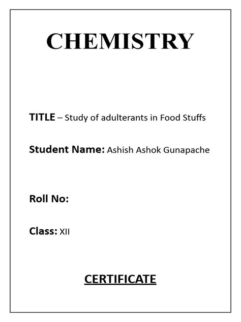 Chemistry Project Pdf