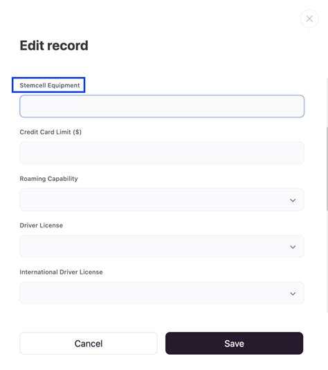 edit record customize popup and performance improvements feature