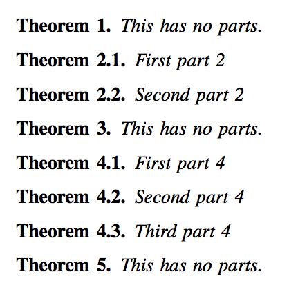 Amsmath Theorem Numbering With Sub Theorem Without Section Number TeX LaTeX Stack Exchange