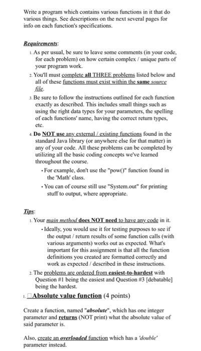 Solved Coding In Java Using Net Beans Instructions Are In Chegg