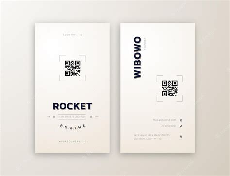 가벼운 배경 수직 명함 편집 가능한 템플릿 프리미엄 벡터