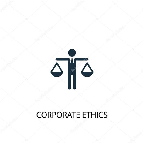 Icono De ética Corporativa Ilustración De Elementos Simples Diseño De Símbolos De Concepto
