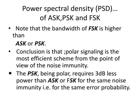 PPT Power Spectral Density PSD Of ASK PSK And FSK PowerPoint Presentation ID