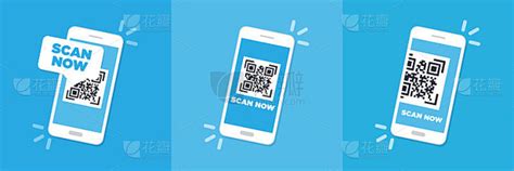 用手机扫描二维码平面图标。条形码。矢量插图。
