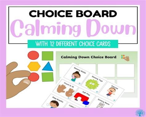 Calming Down Choice Board Made By Teachers