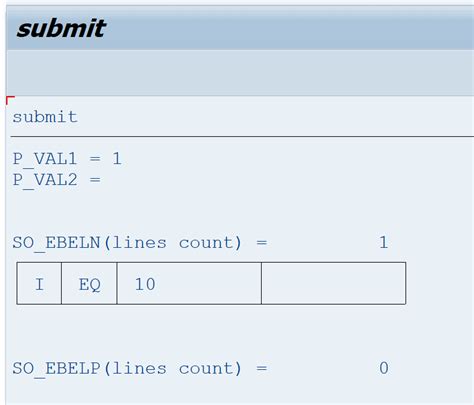 Abap Submit Statement To Execute Second Sap Report