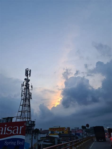 Rainbow On The Tower Editorial Photography Image Of Darkness 262642467