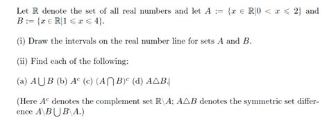 Solved Let R ﻿denote The Set Of All Real Numbers And Let