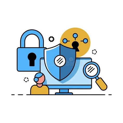 Secured Network Icon Collection Stock Illustration Illustration Of Font Person 337626552