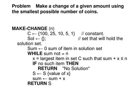 ppt greedy algorithms for computer algorithm design powerpoint