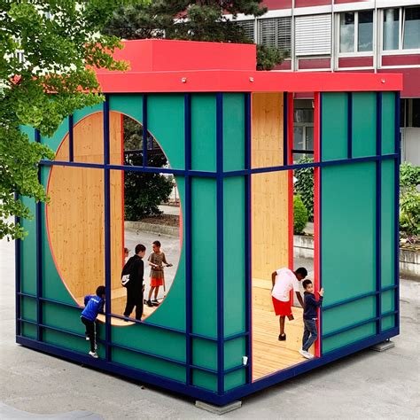 Rotative Studio Brightens Swiss Town Square With Modular Wooden Rotative Studio Brightens Swiss Town Square With Modular Wooden