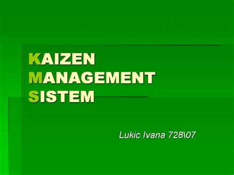 PPT KAIZEN MANAGEMENT SISTEM PowerPoint Presentation Free Download ID 1107007