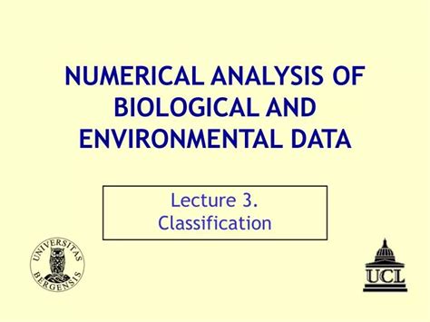Ppt Numerical Analysis Of Biological And Environmental Data Powerpoint Presentation Id6617925