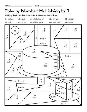 The Color By Number Multiplying Worksheet