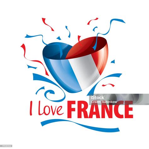 프랑스의 국기와 비문 나는 프랑스를 사랑해요 벡터 일러스트레이션 국기에 대한 스톡 벡터 아트 및 기타 이미지 국기 기