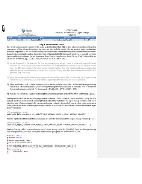 lab10 manual lab assignment 10 faculty of science school of
