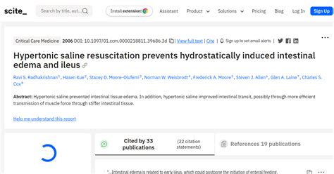 Hypertonic Saline Resuscitation Prevents Hydrostatically Induced