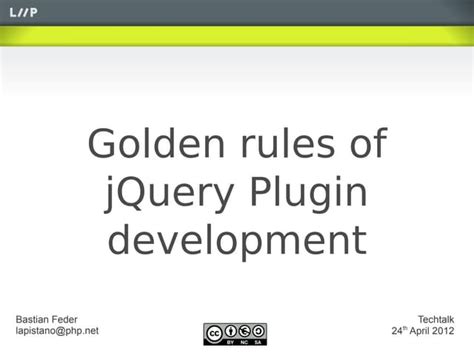 Jquery Plugin Development Fundamentals Ppt
