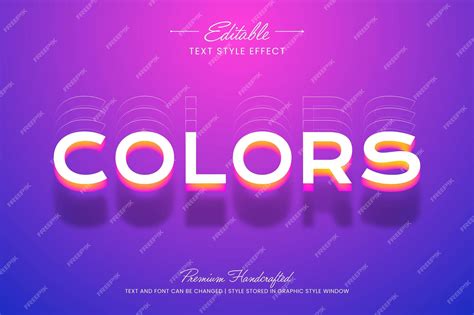 Premium Vector Colorful Vector Graphic Style Editable Vector 3d Text Effect