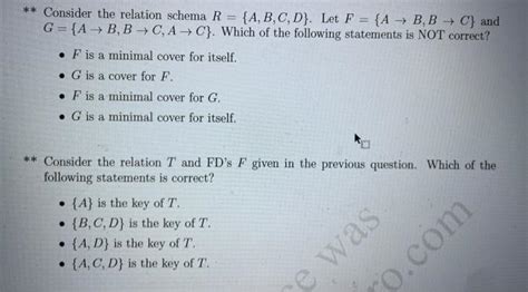 Solved Consider The Relation Schema R A B C D Let Chegg