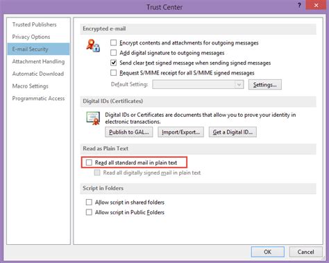 Read Outlook Messages Using Plain Text