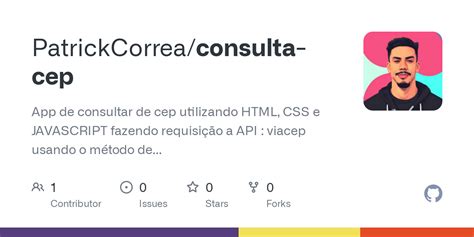Github Patrickcorreaconsulta Cep App De Consultar De Cep Utilizando