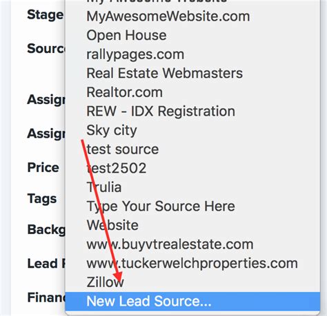 Manually Add A Lead Source Name Follow Up Boss Help Center