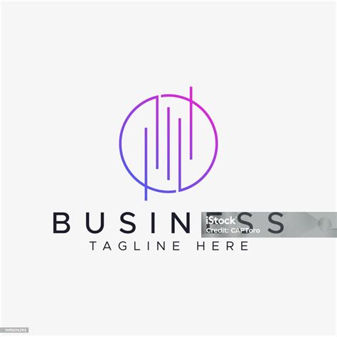 Wave Graph Analytics Software Developer Business App Logo Modern Minimalist Concept Stock