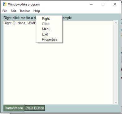 Bug Question Right Click Menu Does Not Show Shortcuts Issue PySimpleGUI PySimpleGUI
