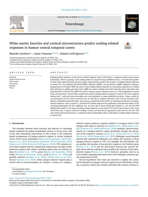 Pdf White Matter Fascicles And Cortical Microstructure Predict