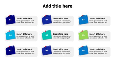4 Paper Sticky Notes With Circles Inforgraphics Slides