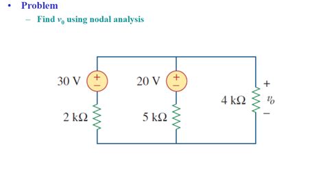 Solved Problem Find V Using Nodal Analysis V V Chegg