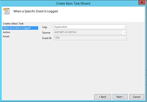 how to create a custom windows event log view and email trigger