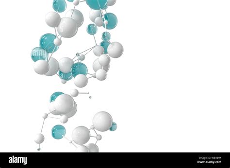 Gene Lines And Nodes Biological Gene Structure 3d Rendering Computer Digital Drawing Stock