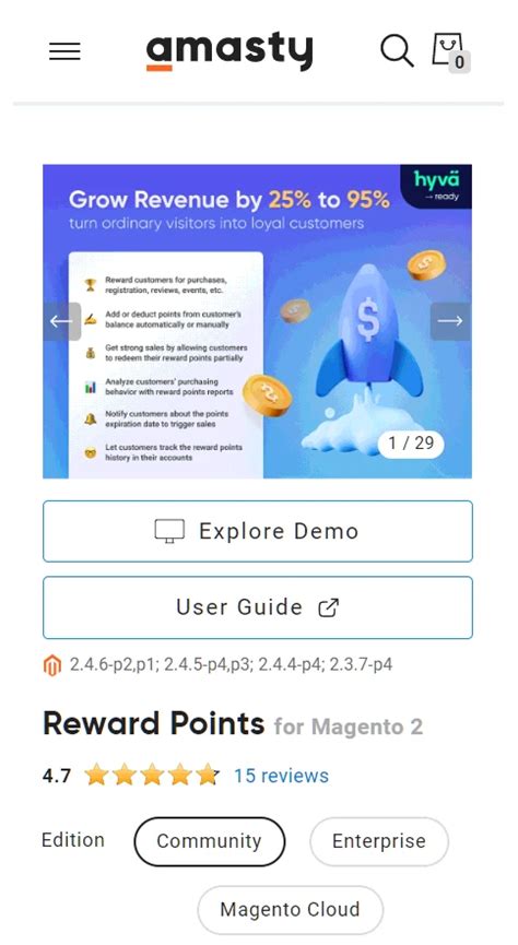 Compare Amastys Magento 2 Reward Points Vs Mirasvits Reward Points